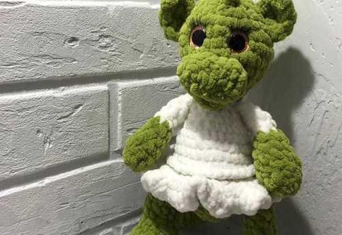 Вязаная игрушка дракон