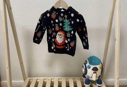 Детский новогодний свитер h&m 80