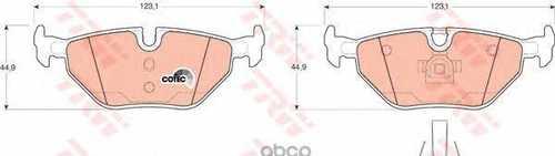 Колодки зад.BMW 3 E36,E46 GDB1344 TRW
