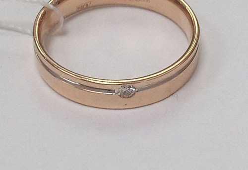 Золотое обручальное кольцо с бриллиатами(24100)