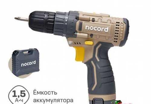 Шуруповерт Nocord, 12В, 2х1.5 Ач Li-Ion новый