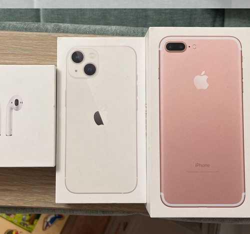 Коробки от iPhone 7 plus, 13, airpods