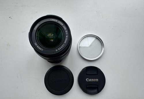 Объектив Canon Efs 18-55mm 0.25/0.8ft + светофиль