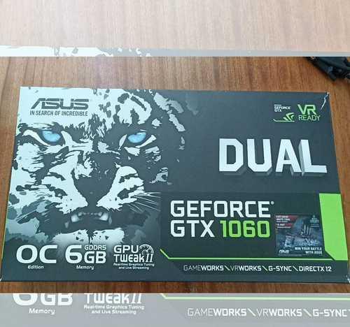 Видеокарта Asus geforce gtx 1060 6gb dual (белая)