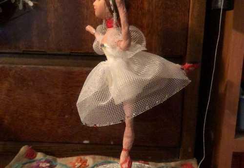 Ватная ёлочная игрушка Балерина