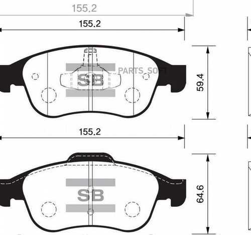 Sangsin brake SP1390 Тормозные колодки передние Duster sangsin brake