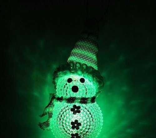 Светильник лампа световой Led Светящийся снеговик