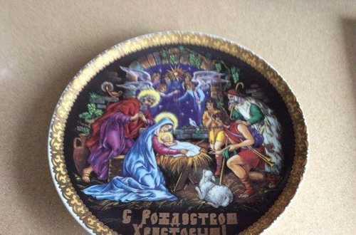 Подвесная тарелка С Рождеством Христовым