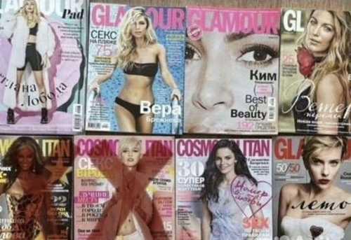 Журналы cosmopolitan oops glamour elle girl