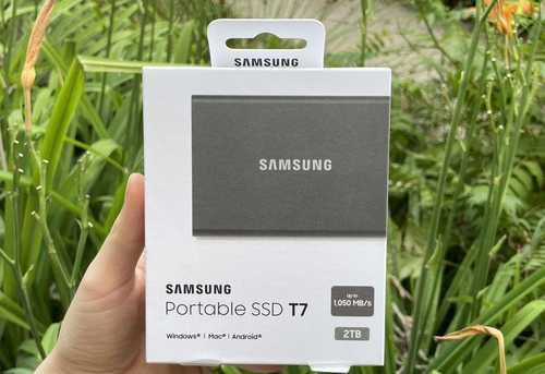 SSD Samsung T7 2TB скорость 1050мб/с Type-C