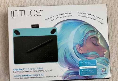 Графический планшет wacom intuos art small blue