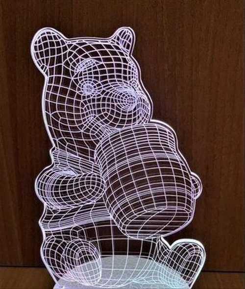 3D Светильник " Медведь "03ва92
