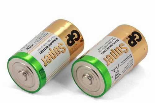 Батарейки щелочные GP LR20 (D) Super Alkaline, 1.5