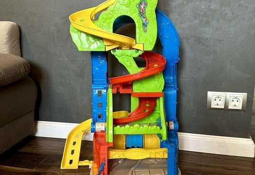 Трек Fisher Price 2в1 Небоскреб Башня + 2 машинки