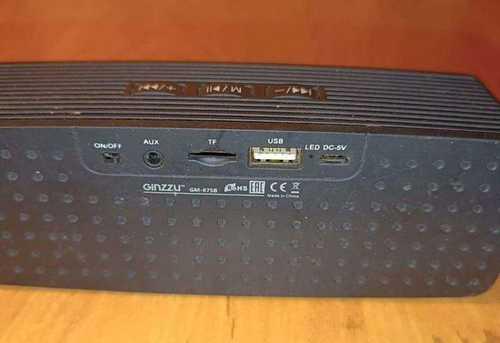 Портативная колонка ginzzu GM-875B черный