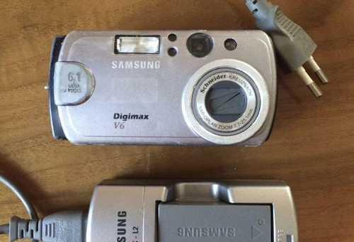 Компактный фотоаппарат цифровой samsung digimax v6