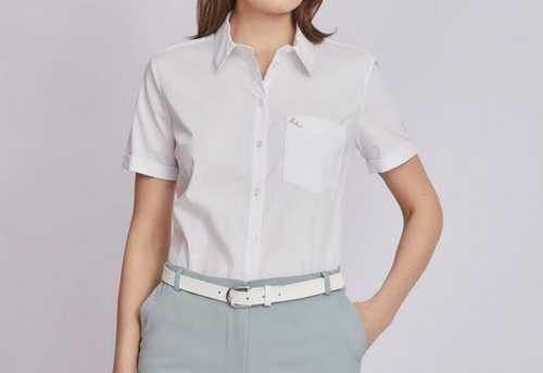 Блузка/рубашка женская белая Zolla S, коротк.рукав