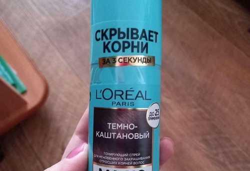 Тонирующий спрей LOreal темно-каштановый