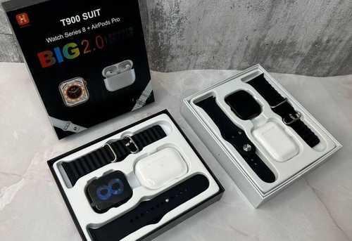 Подарочный набор часы Apple watch+наушники Airpods