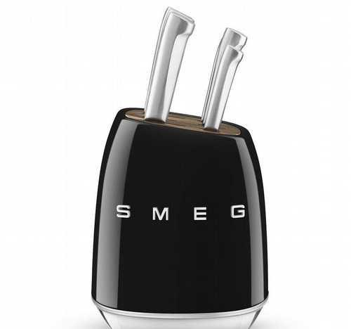 Набор ножей с подставкой smeg (6 ножей в комплекте