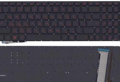 Клавиатура Asus G771, N551 черная с подсветкой