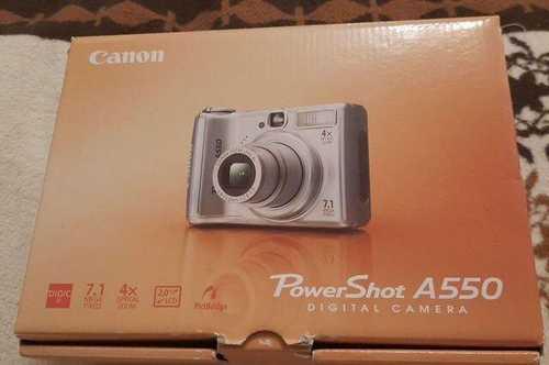 Компактный фотоаппарат canon A550