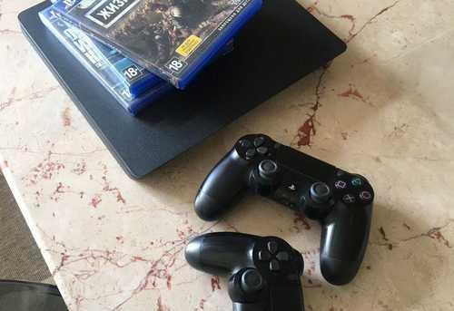 Sony PlayStation 4 Slim 1 TB CUH-2208B + 2 джоя