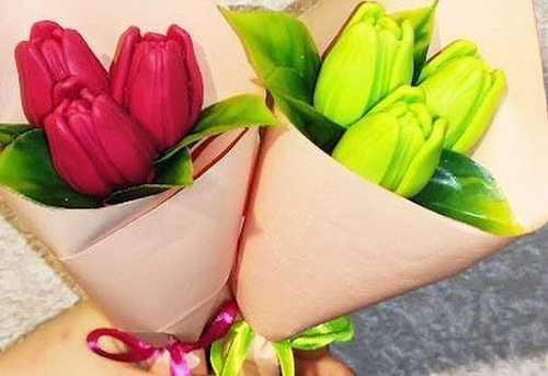 Мыло букет тюльпанов на 8 марта подарок