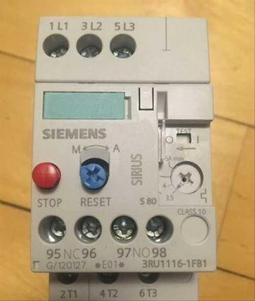 Реле Перегрузки Siemens 3ru11161fb1