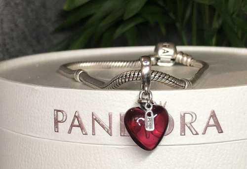 Pandora подвеска Пламенное сердце