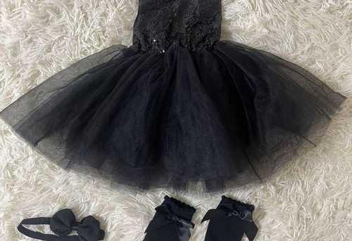 Черное платье для девочки 80