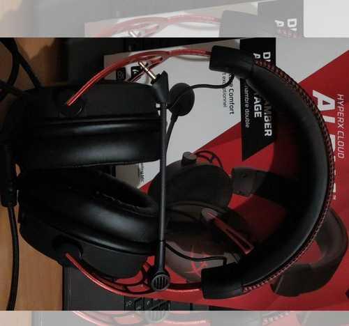 Игровые наушники hyperx cloud alpha red