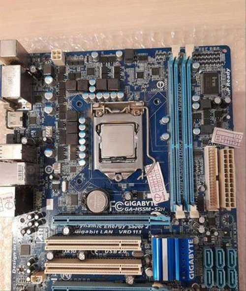 Мать lga 1156 gigabyte GA-H55M-S2H + xeon x3440