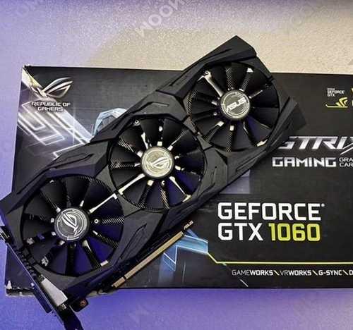 Видеокарта Asus GeForce GTX 1060 6GB Rog Strix