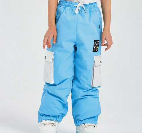 Dooksnow зимние профессиональные детские лыжные штаны, ветрозащитные водонепроницаемые теплые брюки