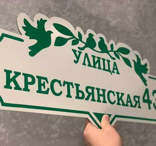 Табличка с твоим адреосм