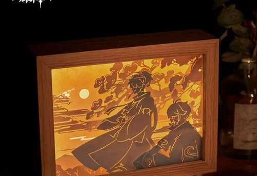 Лампа ночник Кадзуха Genshin геншин