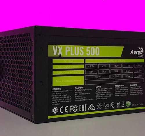 Блок питания AeroCool VX plus 500W VX-500 plus