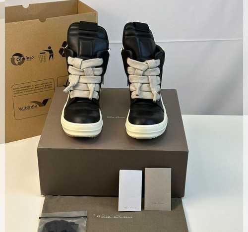 Rick Owens Geobasket Jumbo Black/White 10US