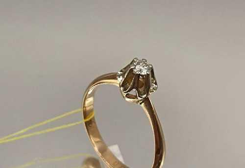 Кольцо золотое с бриллиантами проба 583