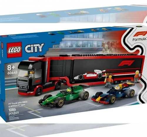 Lego city 60445 - Грузовик F1 с автомобилями F1 RB