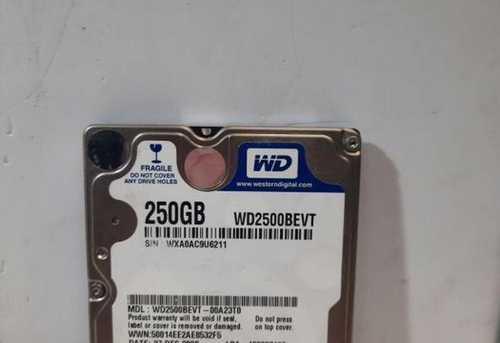 Жесткий диск 2.5" 250Gb SATA WD WD2500bevt
