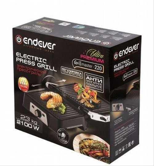 Электрогриль Endever Grillmaster 220 Black/Silver | Festima.Ru ...