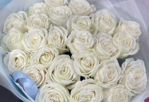 Букет белых роз, пионовидные розы, доставка цветов