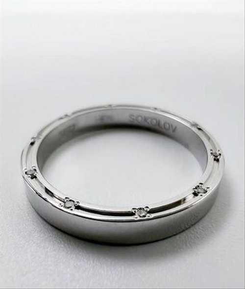 Золотое кольцо с бриллиантами 3.08 гр