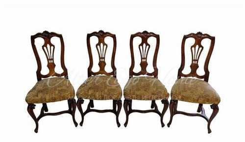 Набор антикварных стульев из красного дерева 1860