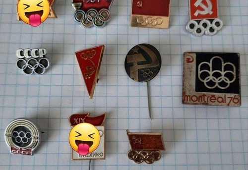 Значки олимпийской команды СССР