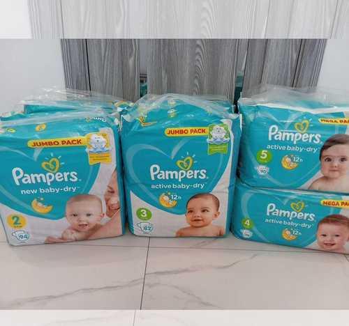 Подгузники Pampers active baby-dry