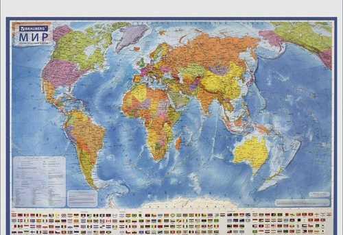Карта мира настенная