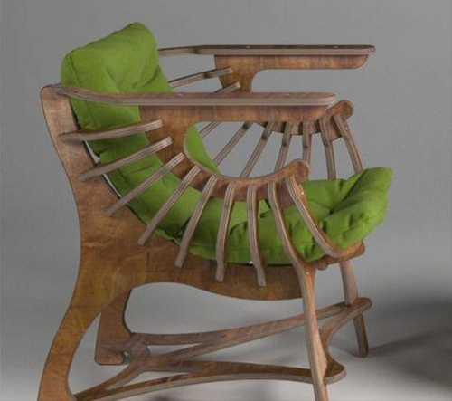 Дизайнерское, параметрическое, садовое кресло